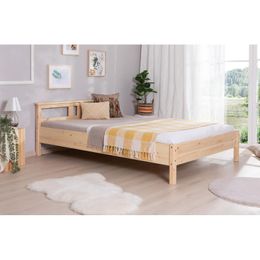 Ticaa Futonbett &raquo;Merci&laquo; Einzelbett, aus Kiefer Massivholz, inkl. Rollrost beige