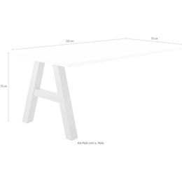 M&auml;usbacher Anbautisch &raquo;Mio&laquo; schwarz-wei&szlig; Holzwerkstoff