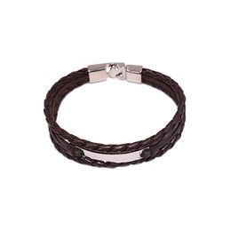 Firetti Herren Lederarmband &raquo;Schmuck Geschenk Armschmuck ID-Armband- Optik&laquo; Made in Germany braun