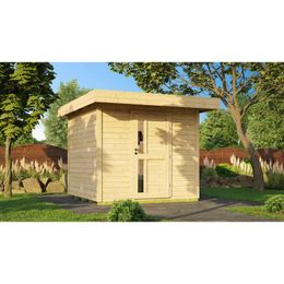 Weka Gartenhaus &raquo;Designhaus 172&laquo; beige Massivholz