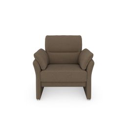 DOMO collection Sessel &raquo;Pina elegant und zeitloser Clubsessel, bequemer Cocktailsessel&laquo; Hoher Sitzkomfort, Feinstruktur, stone grau