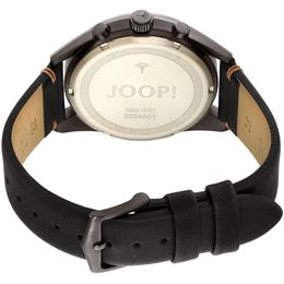 JOOP! Herren JOOP! Chronograph Armbanduhr, Quarzuhr, Herrenuhr, Stoppfunktion, Lederarmband schwarz