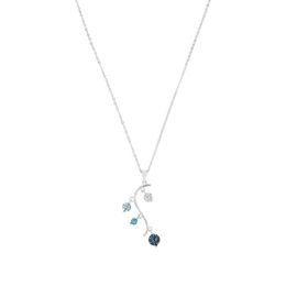 Amor Kette mit Anhänger mit Kristallglas silberfarben-weiß-blau-türikis Damen Kette von Amor