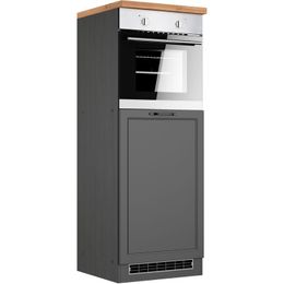 KOCHSTATION Backofen/K&uuml;hlumbauschrank &raquo;KS-Lana&laquo; Breite 60 cm grau Holzwerkstoff, MDF