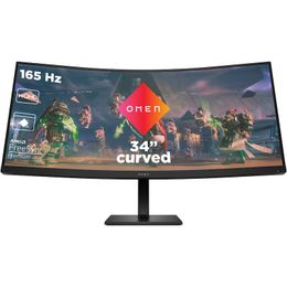 HP Curved-Gaming-Monitor »OMEN 34c (HSD-0159-A)« 86, 4 cm/34 ′′ 3440 x 1440 px WQHD 1 Reaktionszeit 165 Hz schwarz