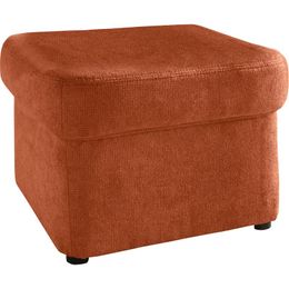 DOMO collection Hocker &raquo;Papenburg&laquo; in gro&szlig;er Farbvielfalt orange Luxus-Microfaser (100% Polyester);Struktur ( 90% Polyester, 10% Polyacryl);Microfaser
