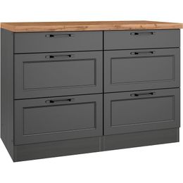 KOCHSTATION Unterschrank &raquo;KS-Lana&laquo; Breite 120 cm grau Holzwerkstoff, MDF