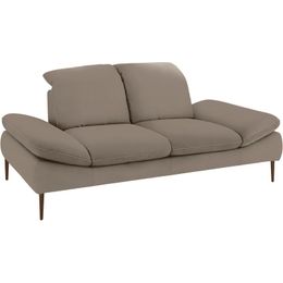 W.Schillig 2,5-Sitzer &raquo;enjoy&MORE&laquo; Sitztiefenverstellung, F&uuml;&szlig;e bronze pulverbeschichtet, Breite 232 cm braun Chenille-Flachgewebe R66 (85% Polyester, 