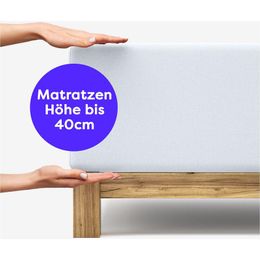 Spannbettlaken &raquo;Boxspringbett Bettlaken - Spannbetttuch f&uuml;r Matratzen bis 40cm&laquo; Elastisch & Rutschfest: 90x200, 140x200, 160x200, 180x200 & &Uuml;bergr&ouml;&szlig;en