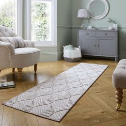 FLAIR RUGS Teppich &raquo;Elm Leaf&laquo; rechteckig 4 mm H&ouml;he In & Outdoor geeignet, Hoch-Tief Effekt, Florales Design beige Kunstfaser