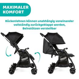 Chicco Zwillingsbuggy &raquo;OHlal&agrave; Twin, Black Night&laquo; 15 kg Zwillingskinderwagen schwarz Zwillingsbuggy