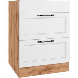 KOCHSTATION Kochfeldumbauschrank &raquo;KS-Lana&laquo; Breite 60 cm wei&szlig; Holzwerkstoff, MDF