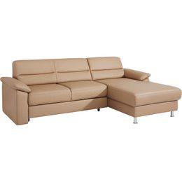 Sit & More sit&more Ecksofa &raquo;Top Ascara L-Form&laquo; inklusive Boxspring/Federkern-Polsterung, komfortablem Federkern braun NaturLeder;Luxus-Microfaser (100% 