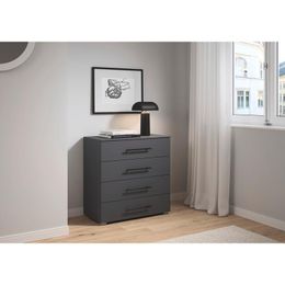 Rauch Schubkastenkommode &raquo;Sideboard Schubladenkommode AVOLA mit Dekorfront&laquo; Breite 80 cm inkl. Soft-Close-Funktion, vier gro&szlig;e und ger&auml;umige 