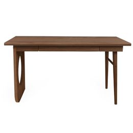WOODMAN Schreibtisch &raquo;Bau&laquo; edles Holzfurnier aus Nussbaum, Breite 140 cm, FSC braun