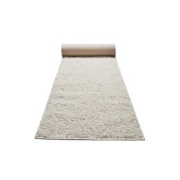HOMIE LIVING Teppich »Gino« rechteckig 30 mm Höhe Hochflor, gewebt, weich, uni, Wohnzimmer, Schlafzimmer, waschbar creme weiß Obermaterial: 100%...