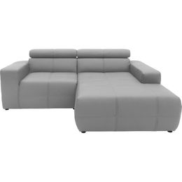 DOMO collection Ecksofa &raquo;Brandon, inkl. Kopfteilverstellung, B/T/H: 214/100/80 cm, L-Form&laquo; Mit Kopfteilverstellung, auch in Leder und Cord, L-Form 