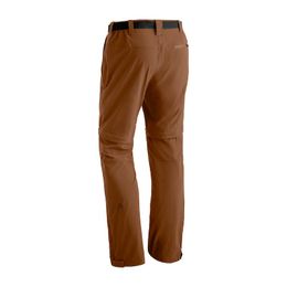 Maier Sports Damen Funktionshose &raquo;Tajo&laquo; Herren Wanderhose, zipp-off Outdoor-Hose, 4 Taschen, Regular Fit braun 52, Normalgr&ouml;&szlig;en