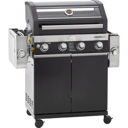 R&ouml;sle R&Ouml;SLE Gasgrill &raquo;BBQ-Station VIDERO, 25524&laquo; G4-S Schwarz, 4 Brenner, extra Primezone und Seitenbrenner, VARIO+ schwarz
