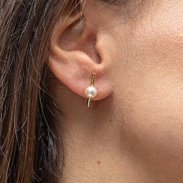 CAI Ca&iuml; Damen CA&Iuml; Paar Ohrstecker &raquo;925/-Sterling Silber vergoldet Perlen&laquo;