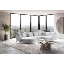 Sit & More sit&more Wohnlandschaft &raquo;Soul U-Form&laquo; wahlweise mit Bettfunktion und Schubkasten silber 100% Polyester