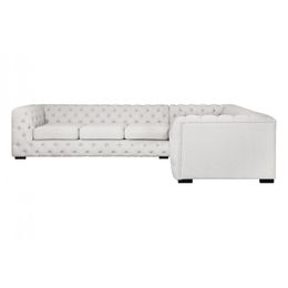 Home Affaire Chesterfield-Sofa &raquo;KALINA L-Form&laquo; hochwertig Chesterfield-Ausf&uuml;hrung beige 100% Polyester