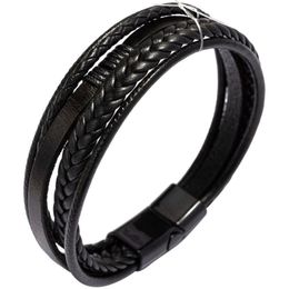 Firetti Kinder Lederarmband &raquo;Schmuck Geschenk Armschmuck Armkette&laquo; Made in Germany schwarz