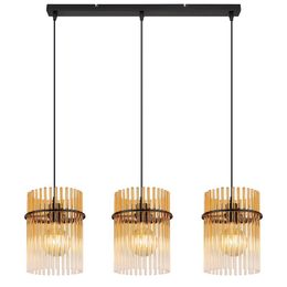 Globo LIGHTING Hängeleuchte »GORLEY« E27 1 Stk. Hängelampe/Pendelleuchte/Esszimmer/Wohnzimmer/Esstisch amber
