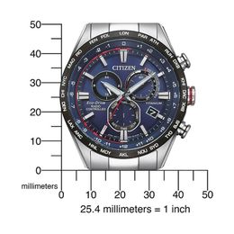 Citizen Herren Funkchronograph Armbanduhr, Herrenuhr, Solar, Titan, Datum, Stoppfunktion silber