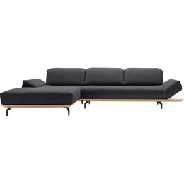 Creation BY ROLF BENZ Ecksofa &raquo;CR.420, Designecksofa, L-Form&laquo; in 2 Qualit&auml;ten, Holzrahmen in Eiche Natur oder Nu&szlig;baum, Breite 313 cm schwarz