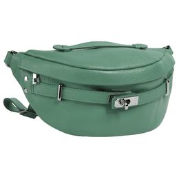 Samantha Look Damen G&uuml;rteltasche echt Leder, Made in Italy gr&uuml;n
