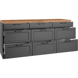 KOCHSTATION Unterschrank &raquo;KS-Lana&laquo; Breite 180 cm grau Holzwerkstoff, MDF