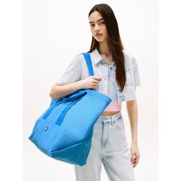 Tommy Jeans Damen Tragetasche &raquo;TJW TOTE EDITION CANVAS&laquo;, Damen Henkeltasche, Shopper, Schultertasche mit Logo-Schriftzug blau