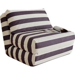 LeGer Home by Lena Gercke Sessel &raquo;Amara&laquo; Schlafsessel ausklappbar, Bettsessel, mit Rasterung schwarz 100% Polyester