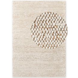 Villeroy & Boch VILLEROY & BOCH Teppich »Peas« rechteckig 18 mm Höhe Handgewebt, Bouclé, Wolle, Jute, Natur, Läufer, Wohnzimmer, Skandi Creme, Beige Obermaterial:...