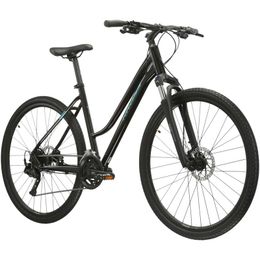 KROSS Crossrad »Crossrad Evado 5.0 schwarz 18 Gänge« 18 Gang Shimano CUES U3020 Schaltwerk Kettenschaltung schwarz+schwarz