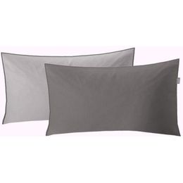 Kleine Wolke Kissenbezug &raquo;Linda&laquo; einfaches, sehr elegantes Design silbergrau Obermaterial: 100% Baumwolle B/L: 40 cm x 80 cm