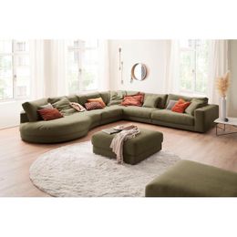 3C Candy Ecksofa &raquo;Enisa II, bequem und komfortabel, Mega Familiensofa, L-Form&laquo; incl. 3 Flatterkissen, wahlweise mit Flecken-Schutz-Bezug Easy care 