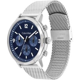 Calvin Klein Herren Multifunktionsuhr &raquo;GAUGE&laquo; Quarzuhr, Armbanduhr, Herrenuhr, Datum, Edelstahlarmband silber