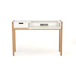 WOODMAN Schreibtisch &raquo;Farringdon&laquo; skandinavisches Design, Home Office, praktisch ausziehbar, FSC braun