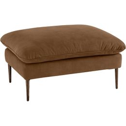 W.Schillig Hocker &raquo;enjoy&MORE&laquo; F&uuml;&szlig;e bronze pulverbeschichtet, Breite 106 cm braun Chenille-Flachgewebe R66 (85% Polyester, 15% Nylon);Longlife Xtra-