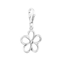 NENALINA Damen Charm-Einh&auml;nger &raquo;Anh&auml;nger Blume Flower Sommer 925 Silber&laquo; silber