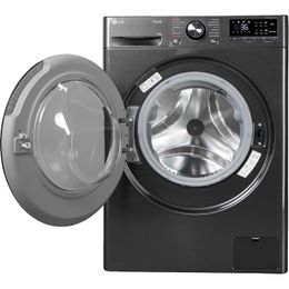 LG Waschmaschine &raquo;F4WR700YB&laquo; 10 kg 1400 U/min AI Wash, ThinQ App inkl. Programm-Download schwarz W&auml;sche nachlegen: vergessene W&auml;schest&uuml;cke einfach 