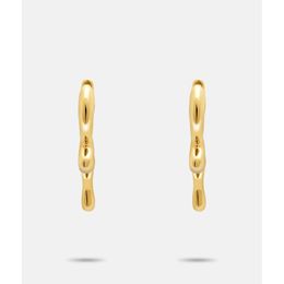 Liebeskind Berlin Damen Paar Creolen &raquo;Schmuck Geschenk Edelstahl Ohrringe The Melting Organic&laquo; gold