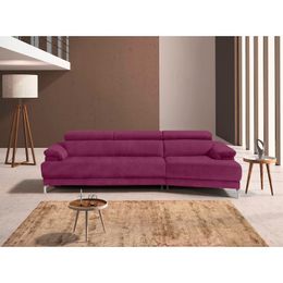 Egoitaliano Ecksofa &raquo;Soul, extravagantes Designsofa, Megasofa, super bequem, tolle Details&laquo; mit Trapez-Abschlu&szlig;element, inkl verstellbarer Kopfteile pink