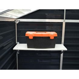 Ger&auml;tehaus &raquo;Skylight&laquo; mit lebenslang widerstandsf&auml;higen Wandpaneelen grau Aluminium, Kunststoff, Polycarbonat (PC)