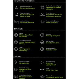 Lotus Herren Chronograph &raquo; Connected&laquo; Armbanduhr, Quarzuhr, Herrenuhr, bis 10 bar wasserdicht, Datum blau