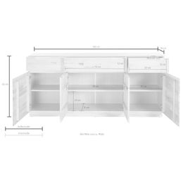Home Affaire Sideboard Kommode, Breite 180 cm, teilmassiv, FSC -zertifiziert braun