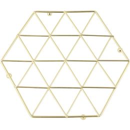 ECHTWERK Topfuntersetzer aus Eisen mit Kugelfüßen, hitzebeständig, robust, 24, 1 x 12, 3 x 1, 4 cm goldfarben