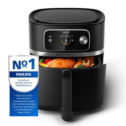 Philips Hei&szlig;luftfritteuse &raquo;HD9880/90 Airfryer XXL, 8,3 l&laquo; 2000 W mit WiFi Konnektivit&auml;t, 50 AutoCook Programmen und Warmhaltefunktion schwarz 